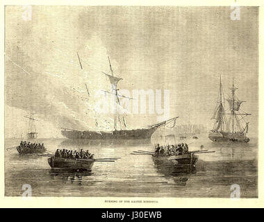 Burning of the Gaspee Stock Photo - Alamy