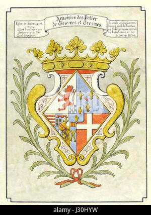 The Armoiries des Potier de Tresmes et Gesvres is a heraldic design ...