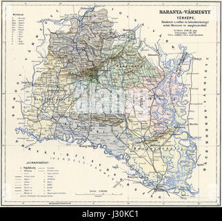 Baranya county administrative map Stock Photo - Alamy
