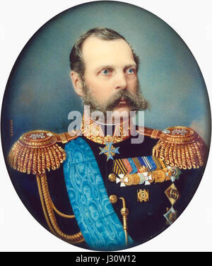 The portrait of Alexander II of Russia, painted during the 19th century ...