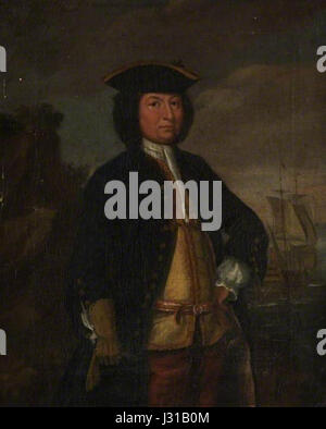 A historical figure, likely a British naval officer, Sir Peter Parker ...