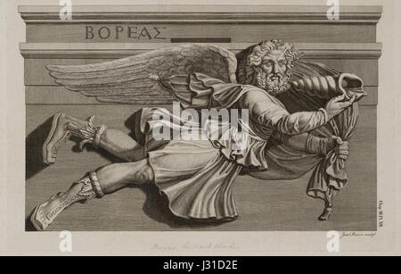 The painting 'Boreas, the North Wind' by Stuart James & Revett Nicholas ...