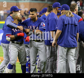 HOUSTON, TX - MAY 14: Houston Astros pitcher Josh Hader (71) points to ...