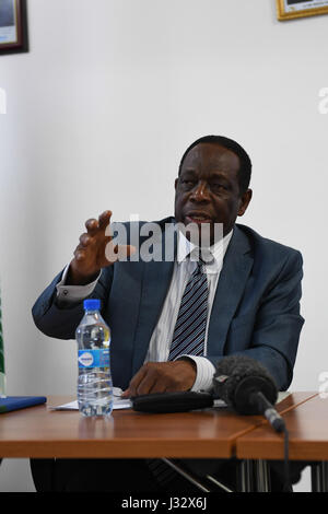 Ambassador Ndumiso Ntshinga, chairperson of the African Union Peace and ...