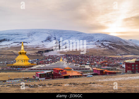 Yarchen Gar Monastery in Garze Tibetan, Sichuan, China. Yarchen Gar is ...