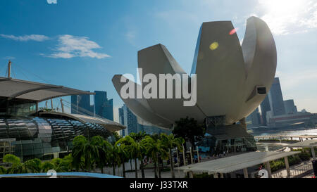 ArtScience Museum is a Lotus Flower shape building. Singapore Stock ...