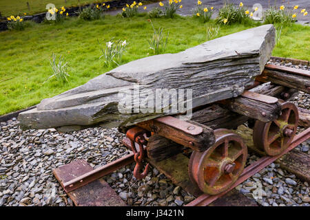 Mining railway for the transport of slate Stock Photo - Alamy