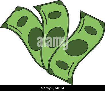 Dollars Banknote Set Vector. Cartoon US Currency. Two Sides Of American ...