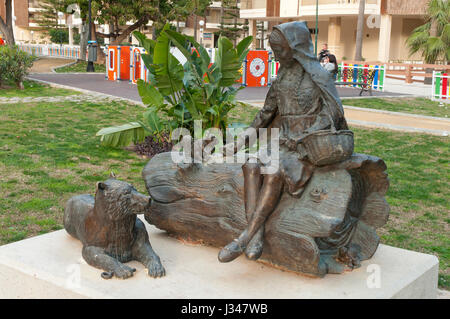 Little Red Riding Hood statue in Alsfeld, Hesse, Germany, Europe Stock ...