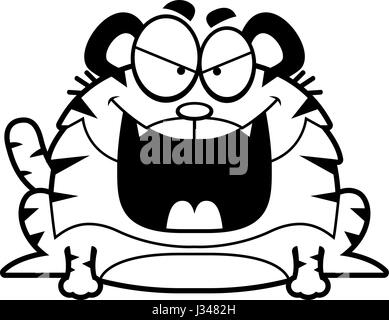 A cartoon illustration of an evil looking tiger Stock Vector Image ...