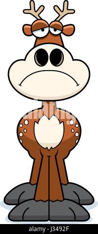 A cartoon illustration of a deer looking sad Stock Vector Image & Art ...