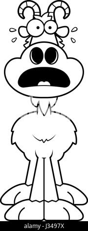 A cartoon illustration of a goat looking scared Stock Vector Image ...