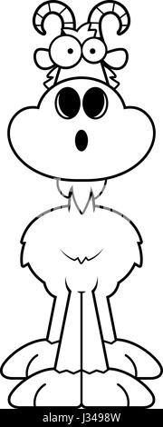 A cartoon illustration of a goat looking surprised Stock Vector Image ...