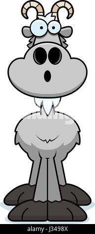 A cartoon illustration of a goat looking surprised Stock Vector Image ...