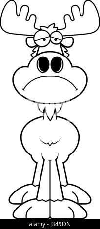 A cartoon illustration of a moose looking sad Stock Vector Image & Art ...