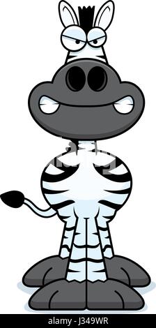 A cartoon illustration of a zebra looking angry Stock Vector Image ...