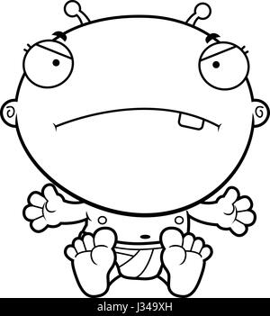 grumpy cartoon alien Stock Vector Image & Art - Alamy