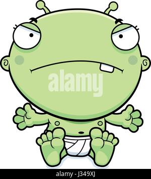 grumpy cartoon alien Stock Vector Image & Art - Alamy