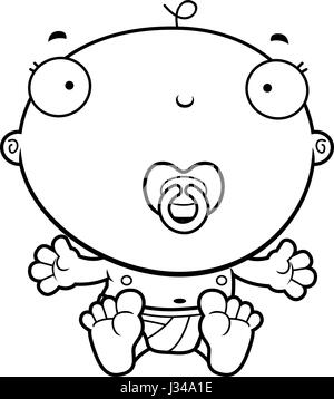 Baby soother, pacifier for children newborn kids Stock Vector Image ...