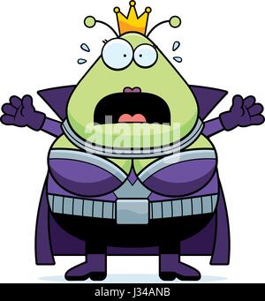 A cartoon illustration of an alien looking scared Stock Vector Image ...