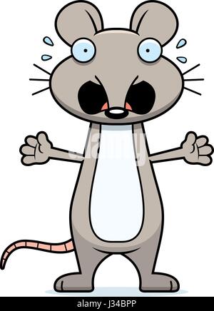 A cartoon illustration of a mouse looking scared Stock Vector Image ...
