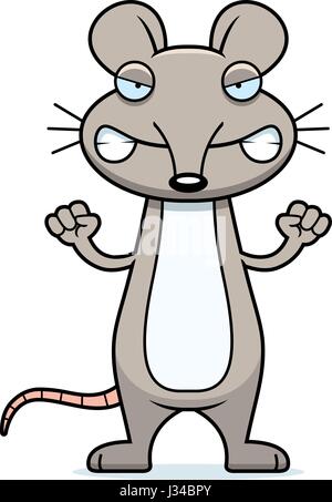 A cartoon illustration of a mouse looking angry Stock Vector Image ...