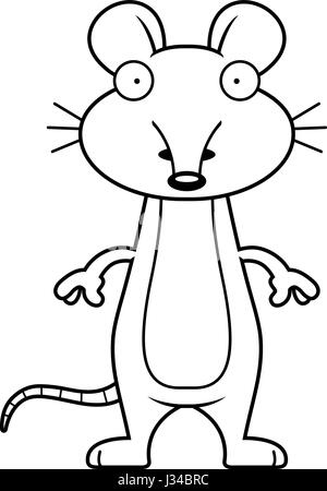 A cartoon illustration of a mouse looking surprised Stock Vector Image ...