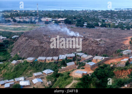Aerial view of the town of Pemba the capital of Cabo Delgado Province ...