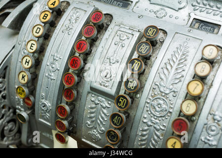 Antique Mechanical Metal Cash Register Stock Photo - Alamy