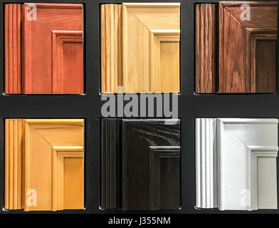 Kitchen cabinet doorS and profile samples Stock Photo - Alamy