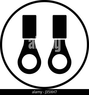 Connection terminal ring icon. Thin circle design. Vector illustration ...