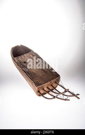 Handmade african instrument, guitar species isolated on white ...