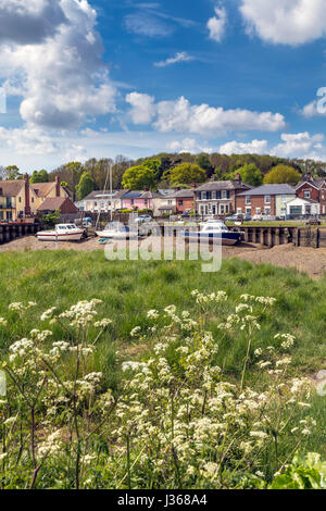 ROWHEDGE, VILLAGE NEAR COLCHESTER, AS VIEWED ACROSS THE RIVER COLNE ...