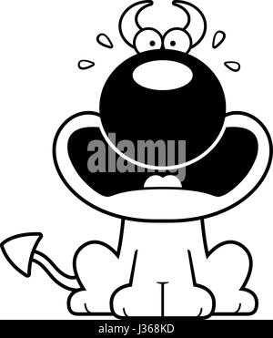 A cartoon illustration of a devil looking scared Stock Vector Image ...