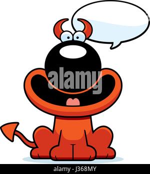 cartoon devil with speech bubble Stock Vector Image & Art - Alamy