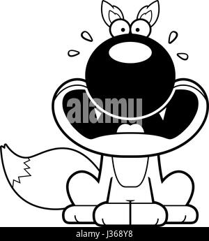 A cartoon illustration of a fox looking scared Stock Vector Image & Art ...