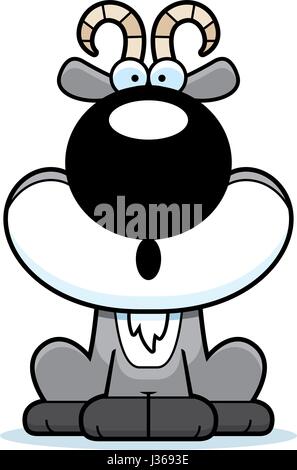 A cartoon illustration of a goat looking surprised Stock Vector Image ...