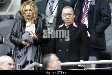Owner David Sullivan, West ham United, and associates in the stands ...
