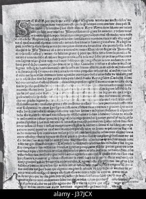 Columbus letter Spanish text Stock Photo - Alamy