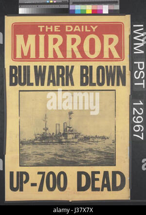 HMS Bulwark of the Royal Navy 1914 Stock Photo - Alamy