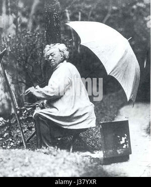 This painting by Jean-Baptiste-Camille Corot portrays a lady in blue, a ...