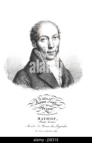 Claude Louis Mathieu - Mathematiker und Astronom Stock Photo - Alamy
