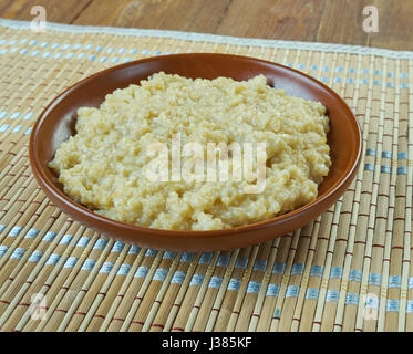 Harees - Middle Eastern dish of boiled, cracked, or coarsely-ground ...