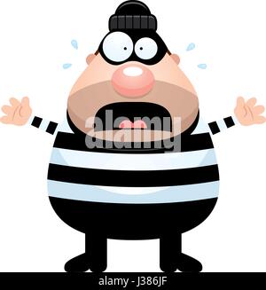 A cartoon illustration of a burglar looking scared Stock Vector Image ...