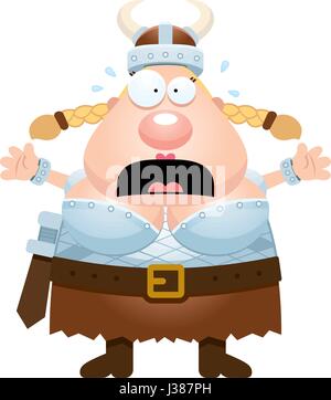 A cartoon Viking Valkyrie scared and panicking Stock Vector Image & Art ...
