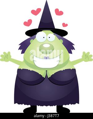 A happy cartoon witch ready to give a hug Stock Vector Image & Art - Alamy