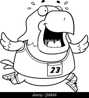 A happy cartoon eagle running in a race Stock Vector Image & Art - Alamy