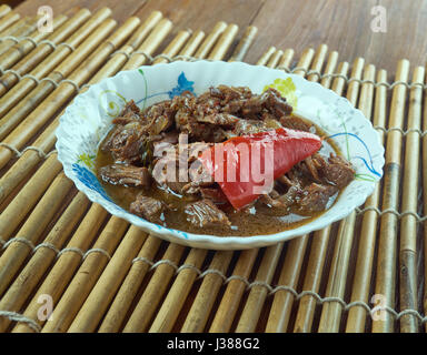 Machaca - traditionally dried meat, spiced beef or pork.Mexican cuisine ...