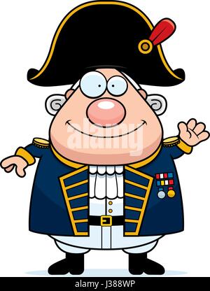 A cartoon illustration of a British Admiral waving Stock Vector Image ...