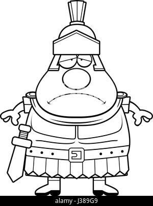 A cartoon illustration of a Roman centurion looking scared Stock Vector ...